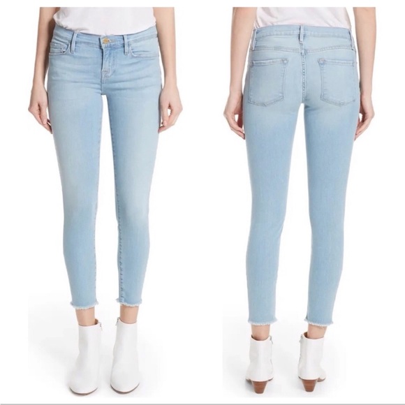 Frame Denim | Jeans | Frame Le Skinny De Jeanne Raw Hem Crop Skinny ...